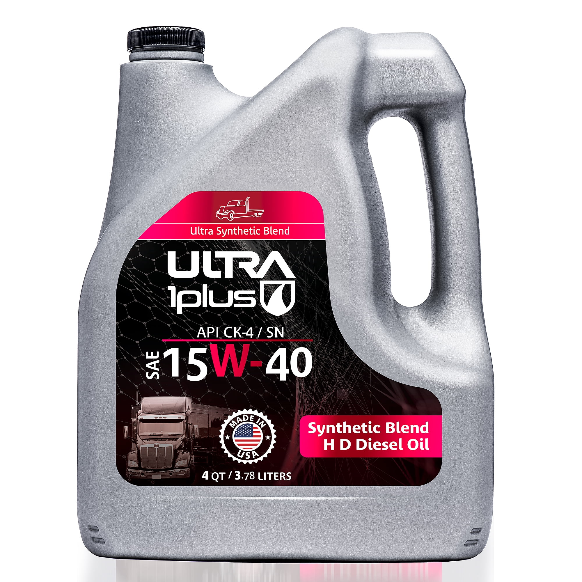 Ultra1Plus™ 15W-40 Synthetic Blend Heavy-Duty Motor Oil, API CK-4/SN - Walmart.com