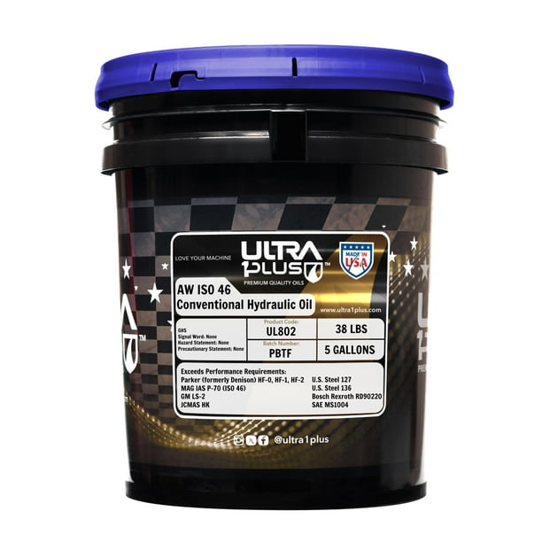 Ultra1Plus™ ISO 46 Conventional AW Hydraulic Oil | 5 Gallon Pail ...