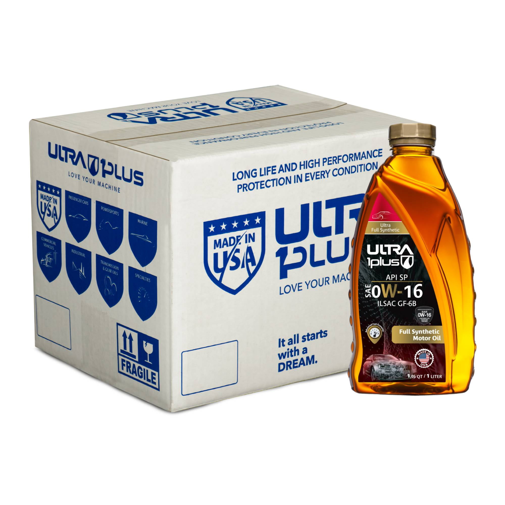 Ultra1Plus SAE 0W-16 Full Synthetic Motor Oil, API SP, ILSAC GF-6B ...