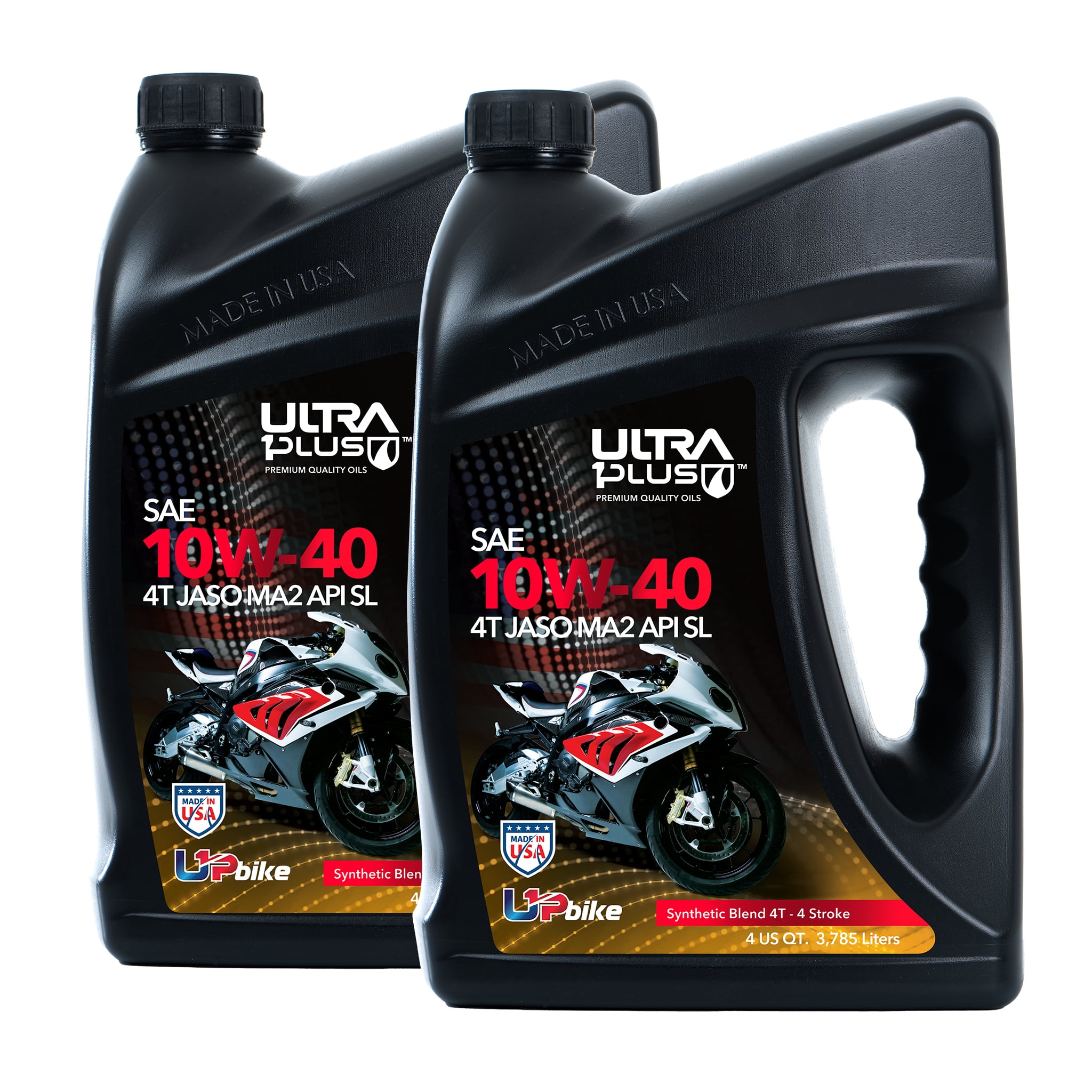 Ultra1Plus Synthetic Blend 10W-40 4T Motor Oil, API SL, JASO MA2, 2 Pack - Walmart.com