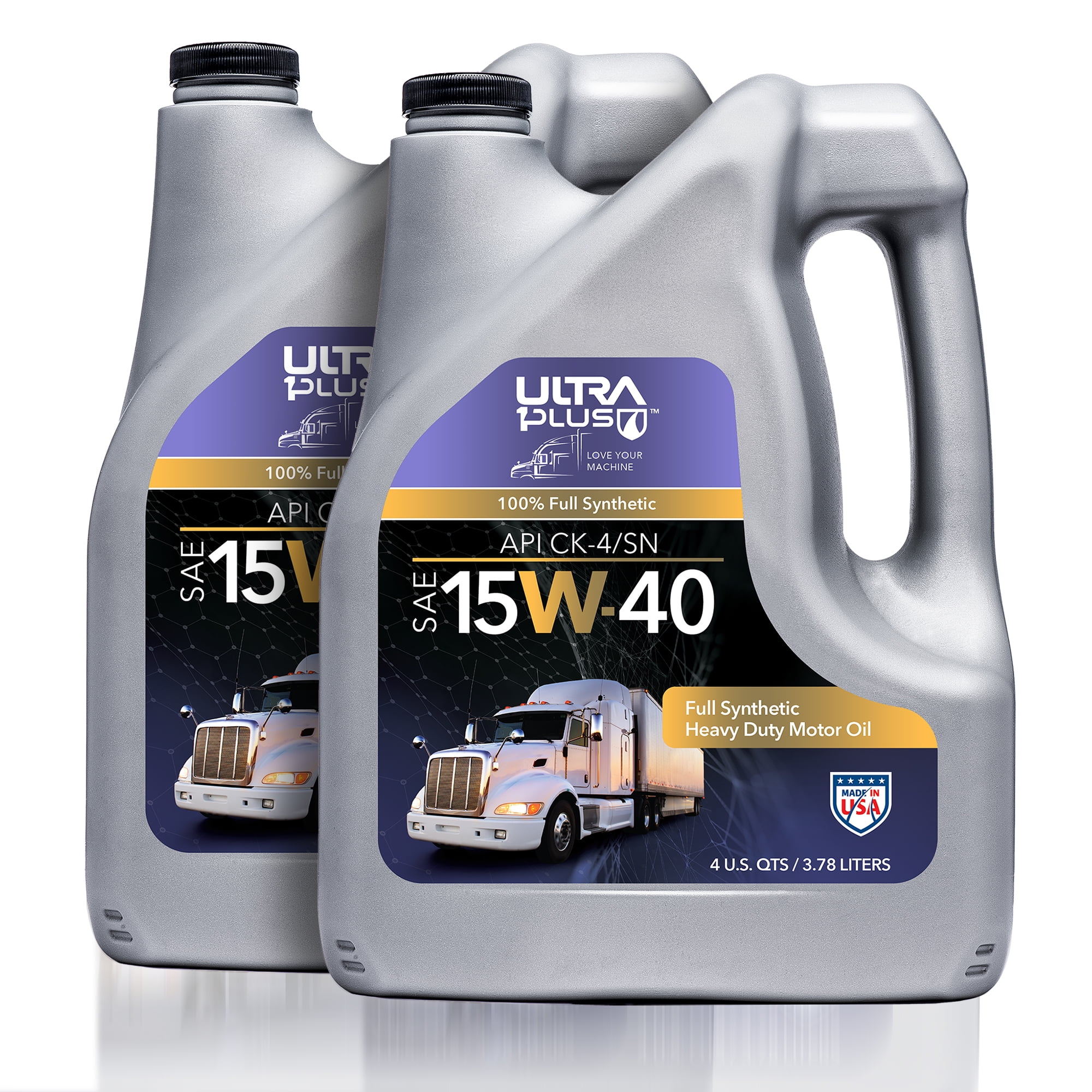 Ultra1Plus™ SAE 15W-40 Full Synthetic Heavy-Duty Motor Oil, API CK-4/SN - Walmart.com