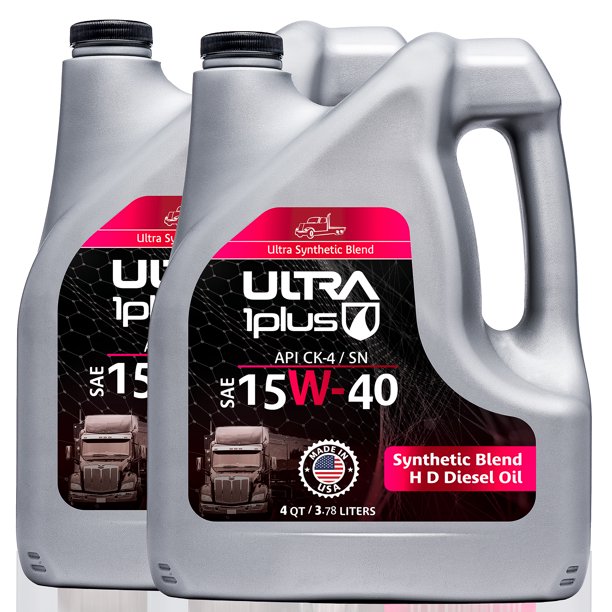 Ultra1Plus™ SAE 15W-40 Synthetic Blend Heavy-Duty Motor Oil, API CK-4/SN - Walmart Business Supplies