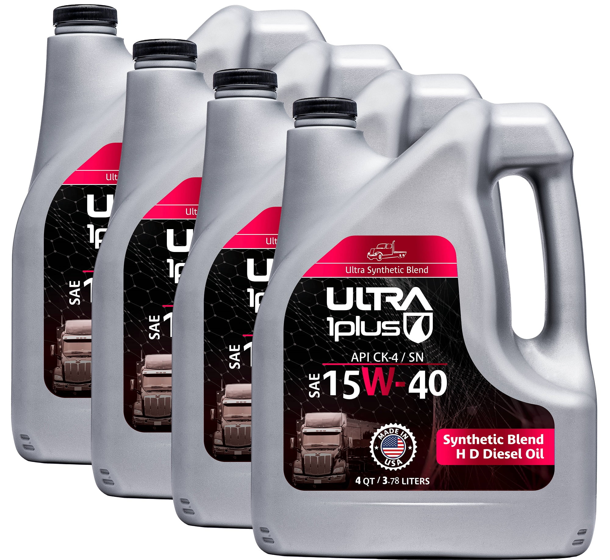 Ultra1Plus™ SAE 15W-40 Synthetic Blend Heavy-Duty Motor Oil, API CK-4/SN - Walmart.com