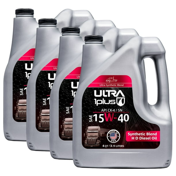 Ultra1Plus™ SAE 15W-40 Synthetic Blend Heavy-Duty Motor Oil, API CK-4/SN - Walmart.com