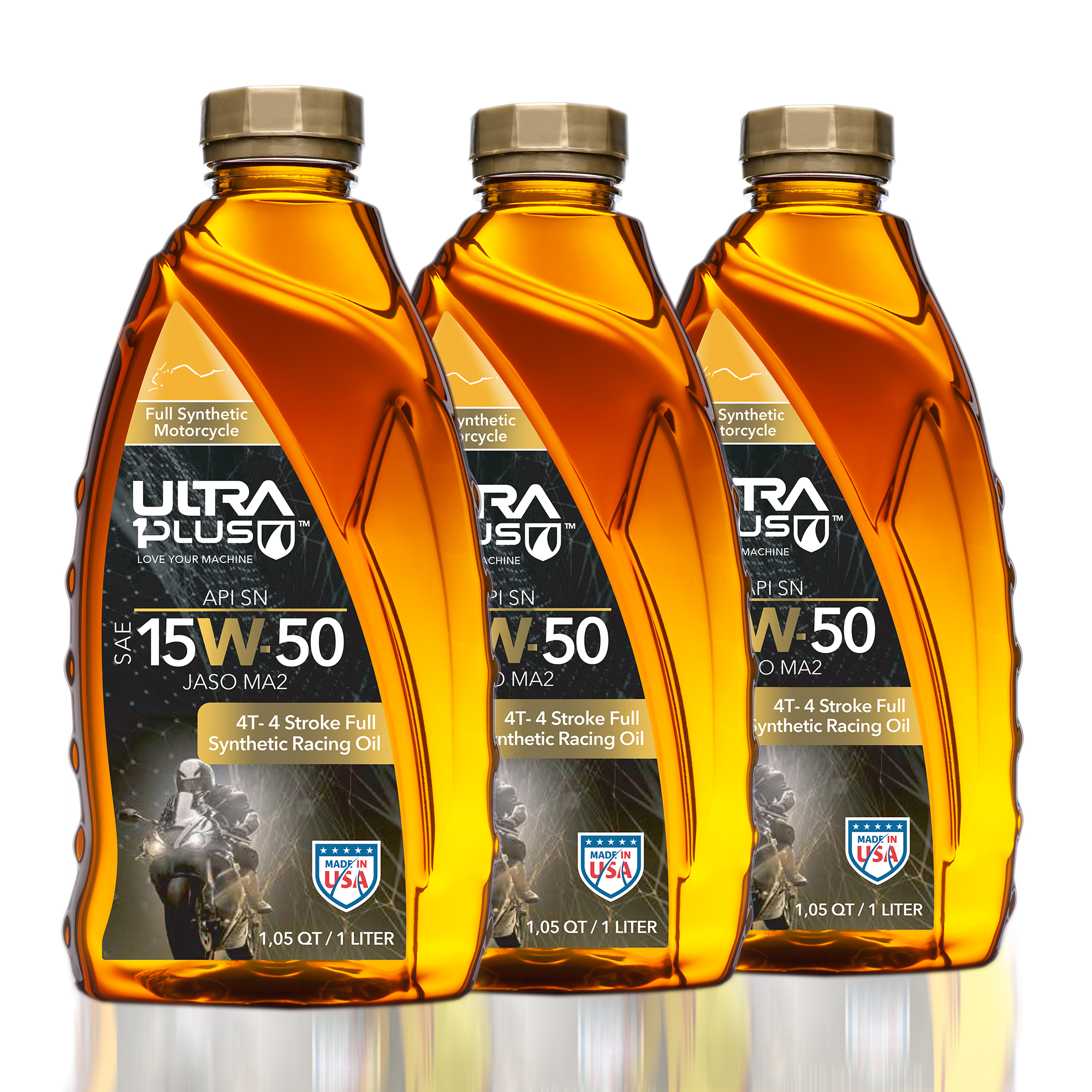 Ultra1Plus SAE 15W-50 Full Synthetic 4T Engine Oil, API SN, JASO MA2 ...