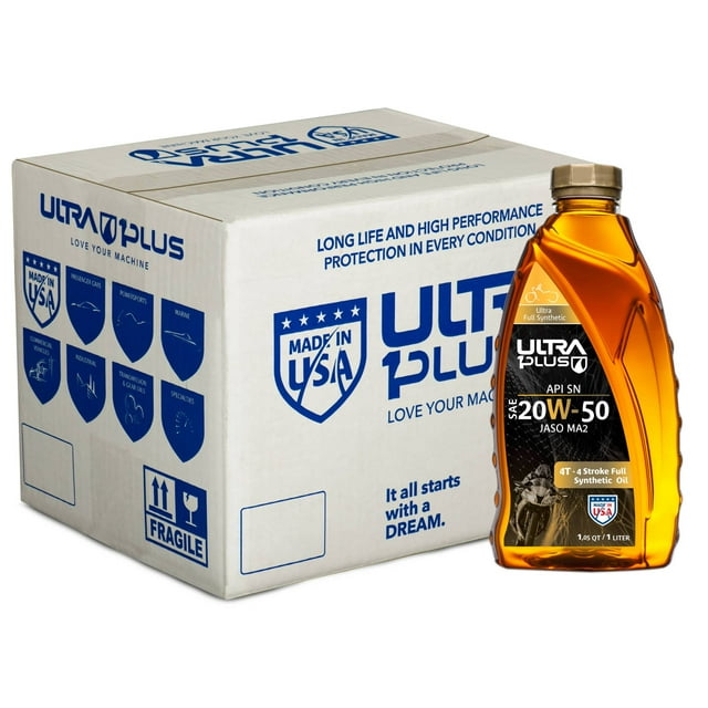 Ultra1Plus SAE 20W-50 Full Synthetic 4T Engine Oil, API SN, JASO MA2 ...