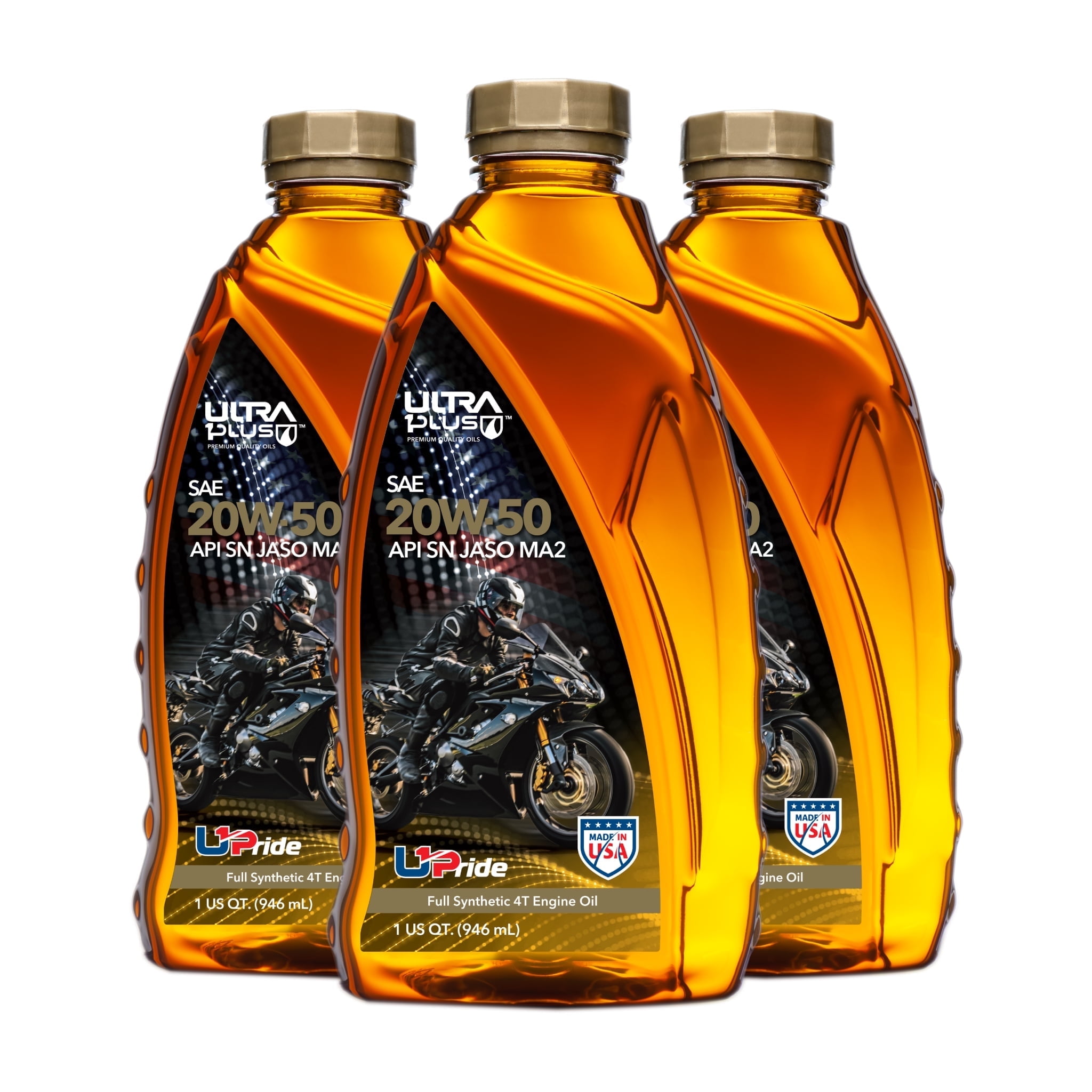Ultra1Plus SAE 20W-50 Full Synthetic 4T Engine Oil, API SN, JASO MA2 ...