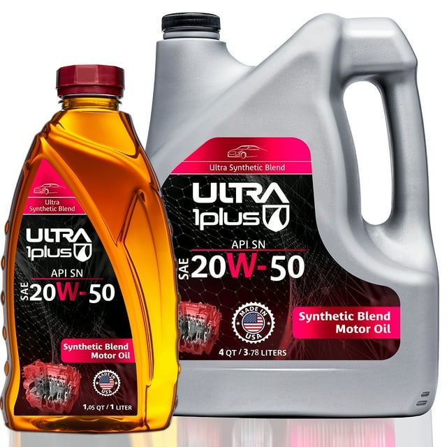 Ultra1Plus™ SAE 20W-50 Synthetic Blend Motor Oil, API SN - Walmart.com