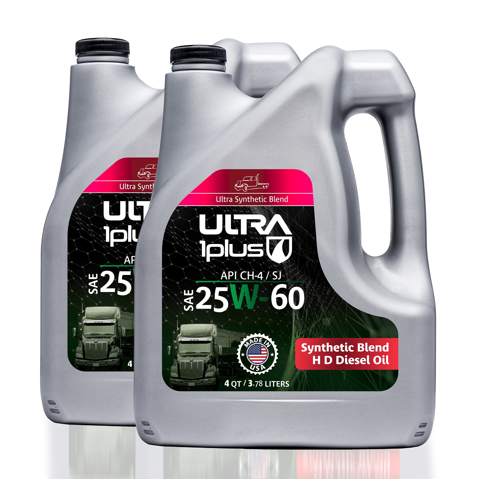 Ultra1Plus™ SAE 25W-60 Blend Heavy-Duty Motor Oil, API CH-4/SJ (Green ...