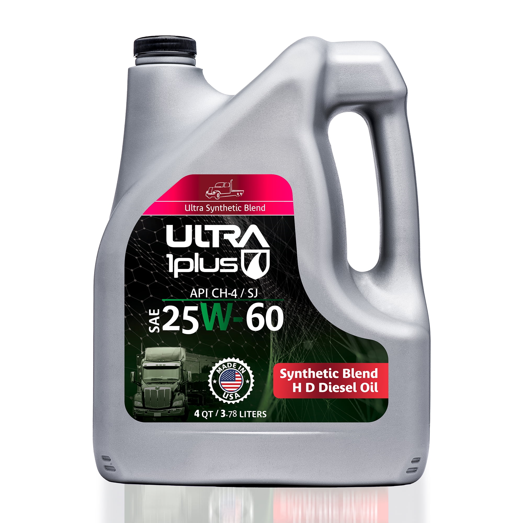 Ultra1Plus™ SAE 25W-60 Blend Heavy-Duty Motor Oil, API CH-4/SJ (Green ...
