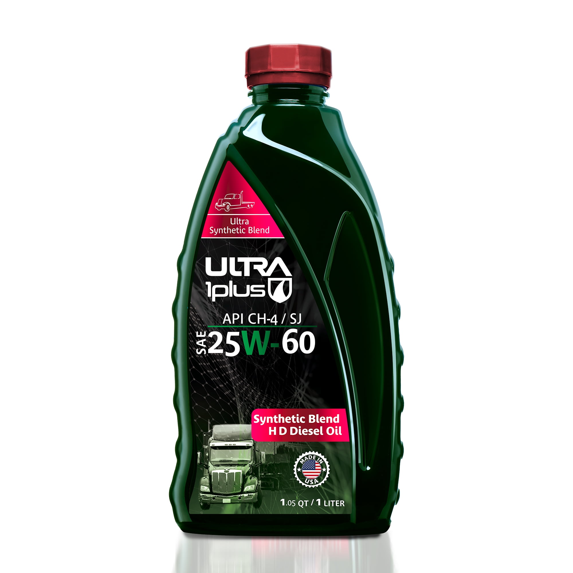 Ultra1Plus™ SAE 25W-60 Blend Heavy-Duty Motor Oil, API CH-4/SJ (Green ...