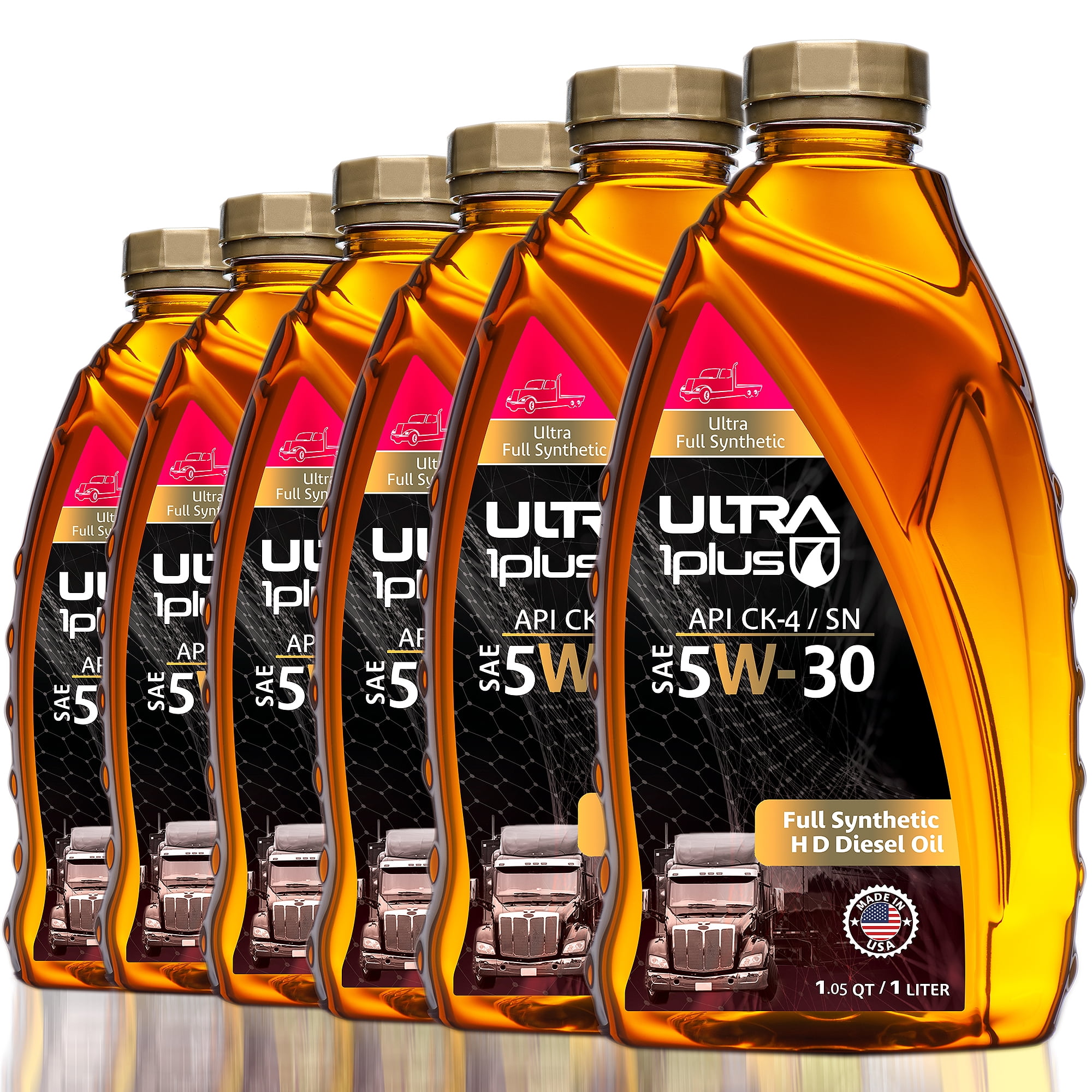 Ultra1Plus™ SAE 5W-30 Full Synthetic Heavy-Duty Motor Oil, API CK-4/SN - Walmart.com