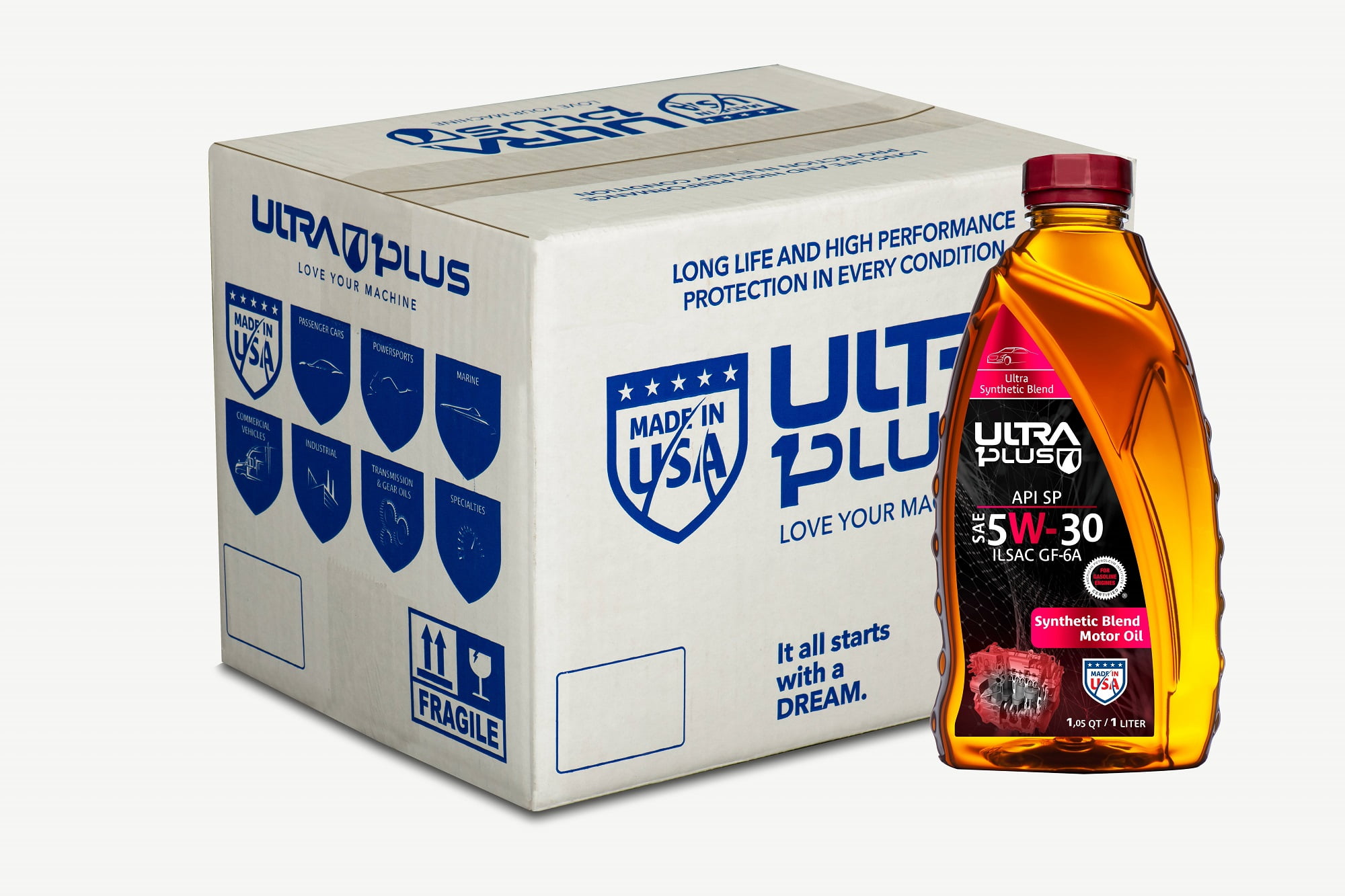 Ultra1Plus™ SAE 5W-30 Synthetic Blend Motor Oil, API SP ILSAC GF-6A | Quart - Walmart.com