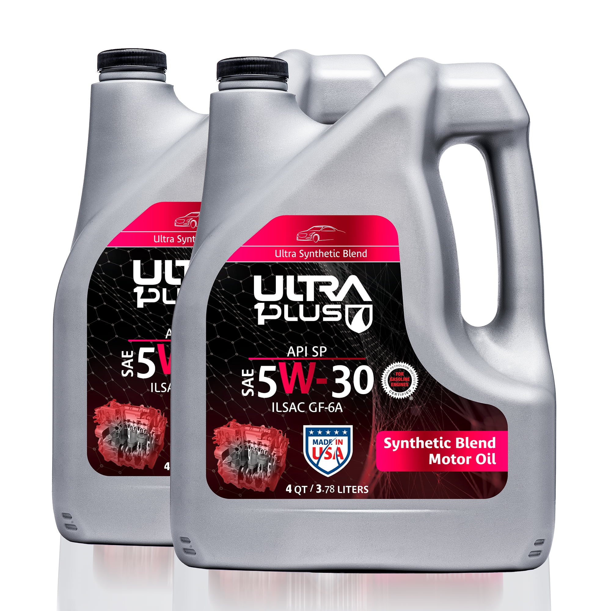 Ultra1Plus™ SAE 5W-30 Synthetic Blend Motor Oil API SP ILSAC GF-6A - US Gallon (4 QTS) - Walmart.com