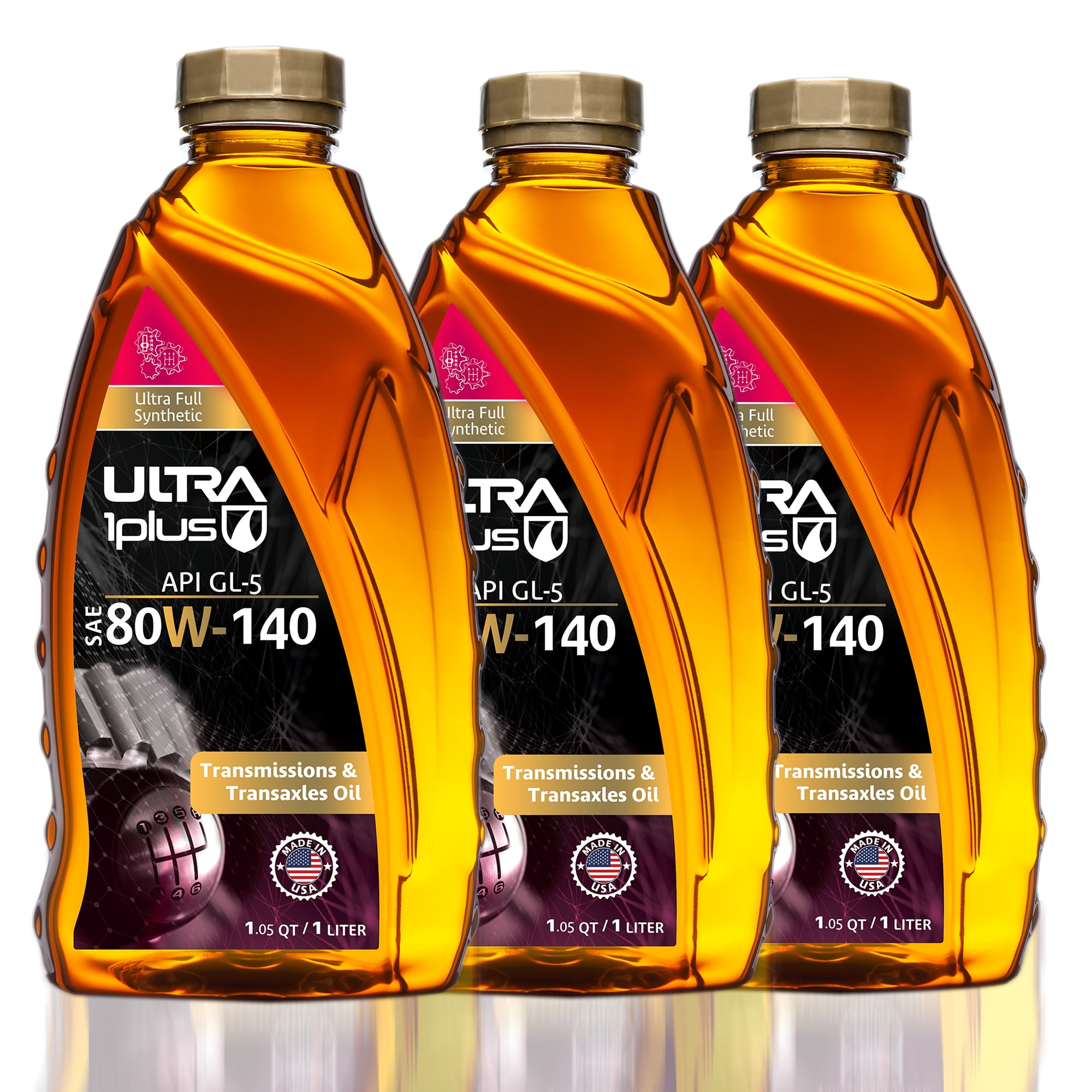 Ultra1Plus SAE 80W-140 Synthetic Gear Oil, API GL-5 (3 QTS) - Walmart.com
