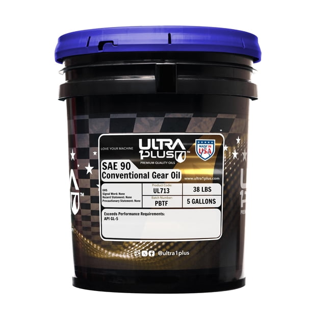 Ultra1Plus SAE 90 Conventional Gear Oil API GL-5 (5 Gallon Pail ...