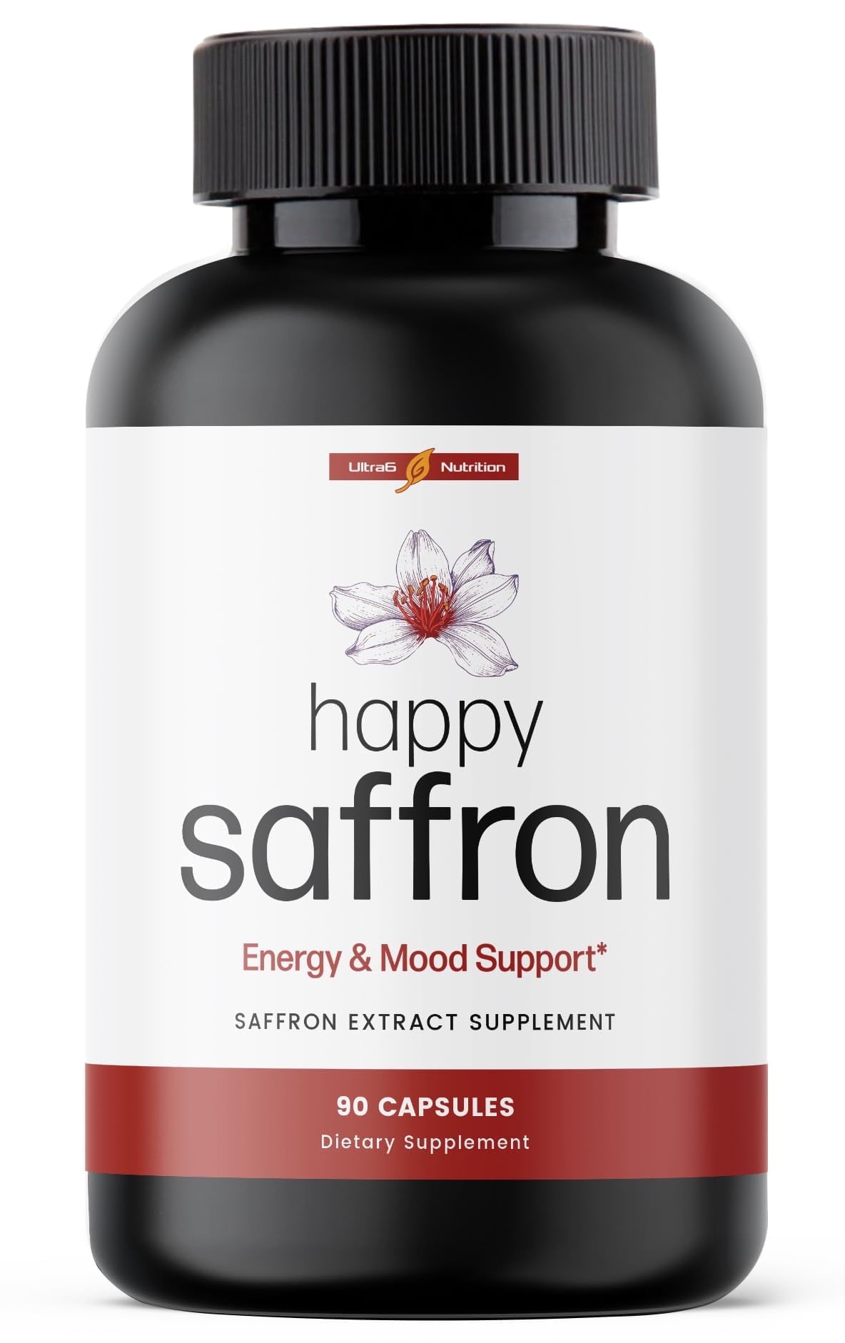 Ultra6 Nutrition Happy Saffron Supplements - 100% Pure Saffron Extract ...