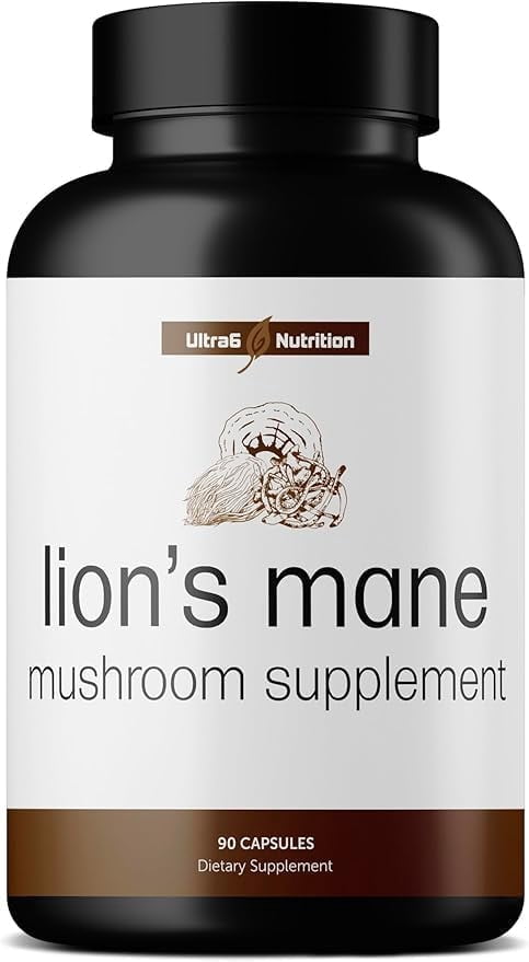 Ultra6 Nutrition Organic Lions Mane Capsules - Lions Mane Supplement ...