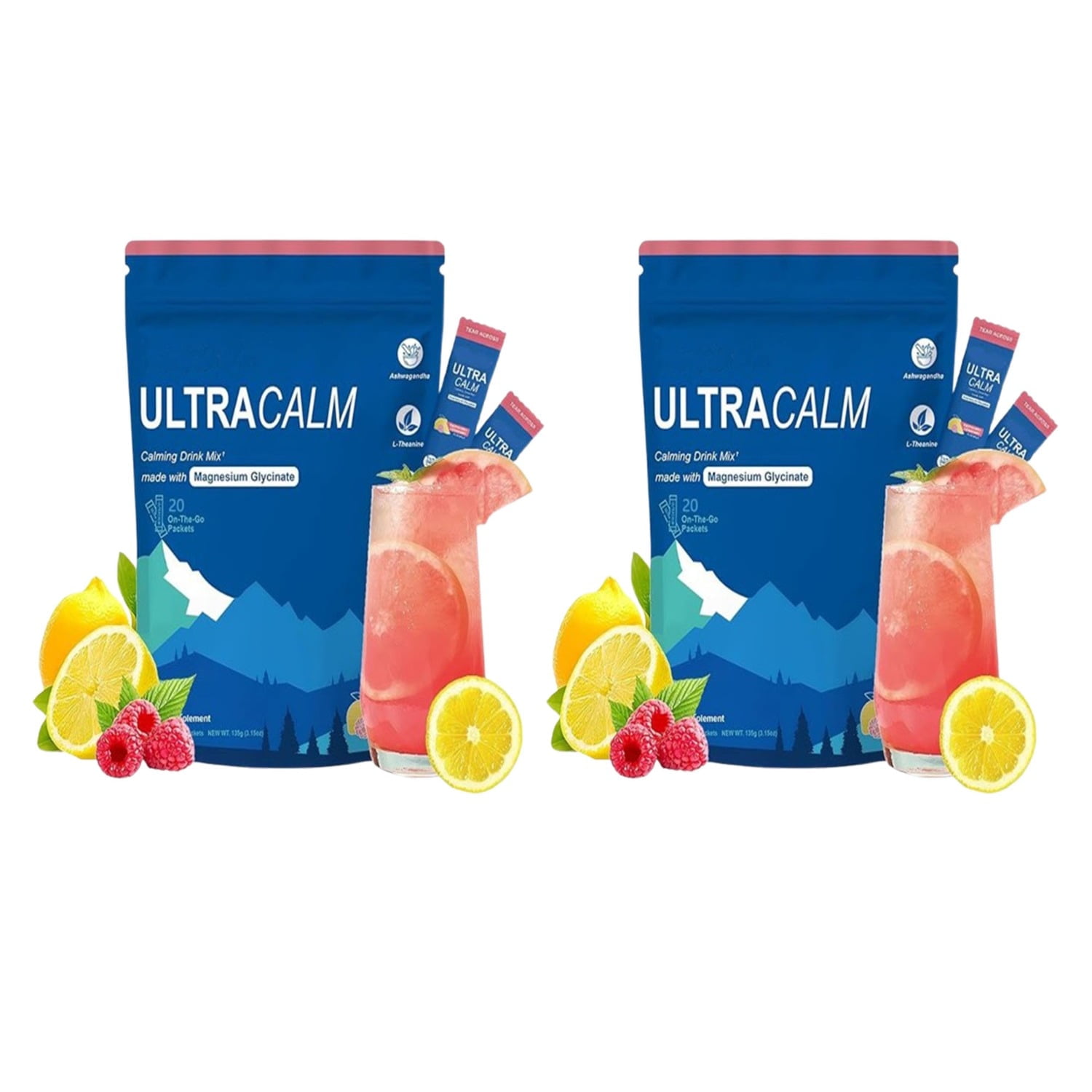 UltraCalm Super Cortisol Drink, Calm Magnesium Glycinate Powder (40 ...