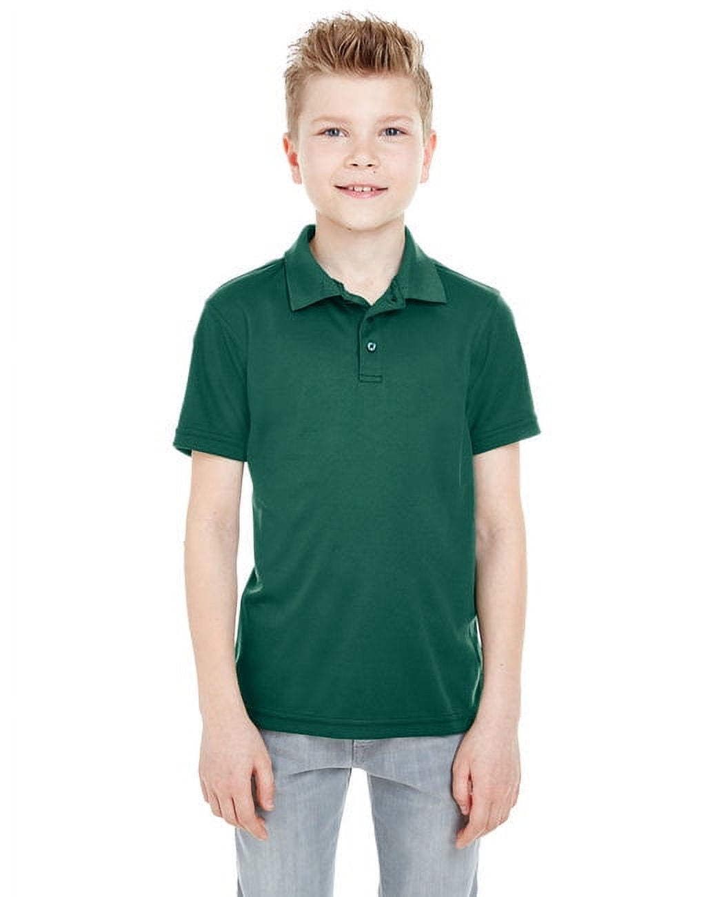 UltraClub 8210Y Youth Cool & Dry Polo Forest X-Large - Walmart.com