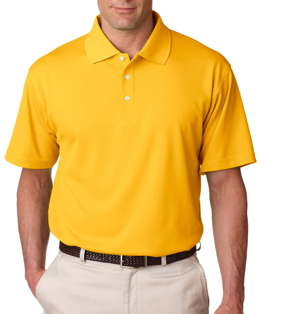 UltraClub 8445 Men's Stain-Release Polo Shirt -Gold-Medium - Walmart.com