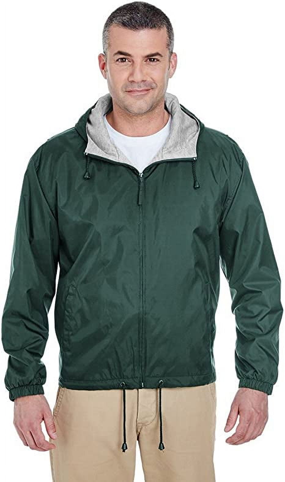UltraClub 8915 Adult Fleece Lined Jacket Forest Green 2XL - Walmart.com