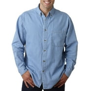 UltraClub 8960 Men's Cypress Denim with Pocket - Walmart.com