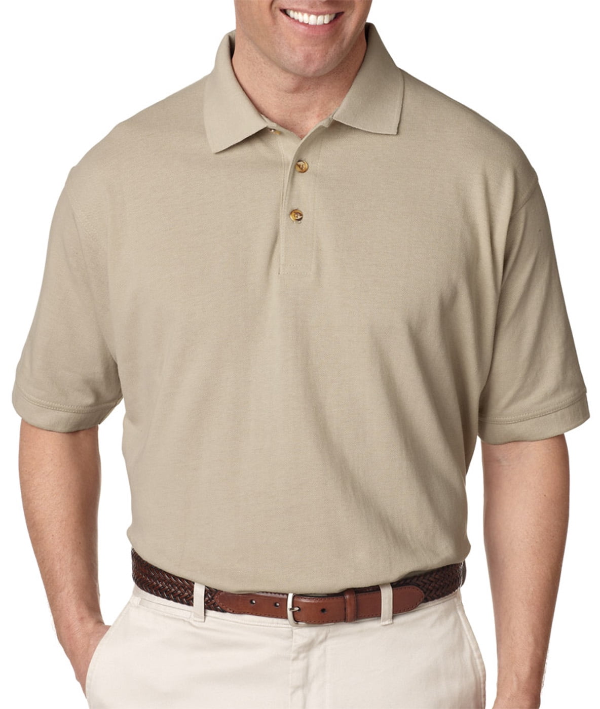 UltraClub Men'S Classic Piqu - Putty Size 4XL - Walmart.com