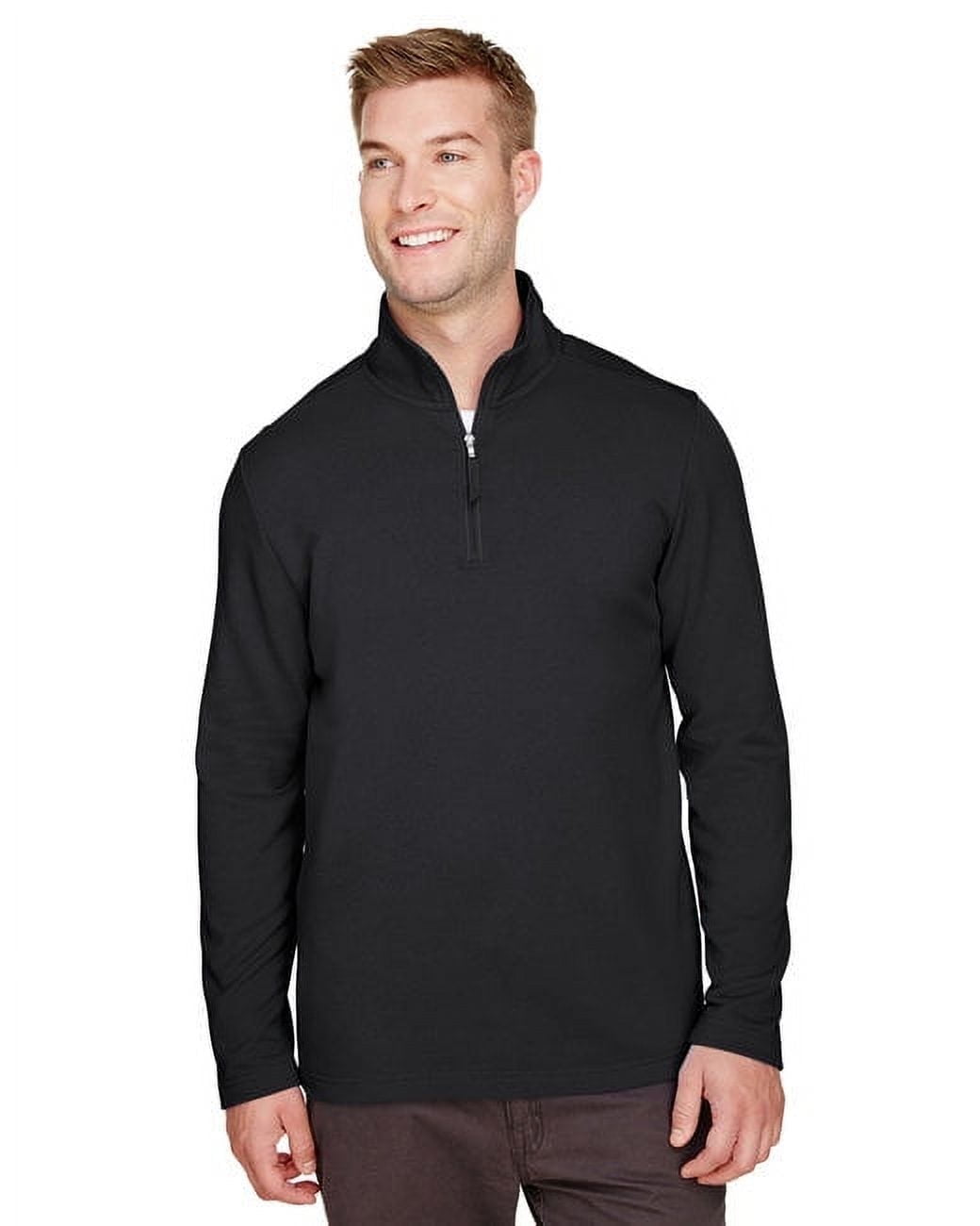 UltraClub Men's Coastal Pique Fleece Quarter-Zip - UC792 - Walmart ...