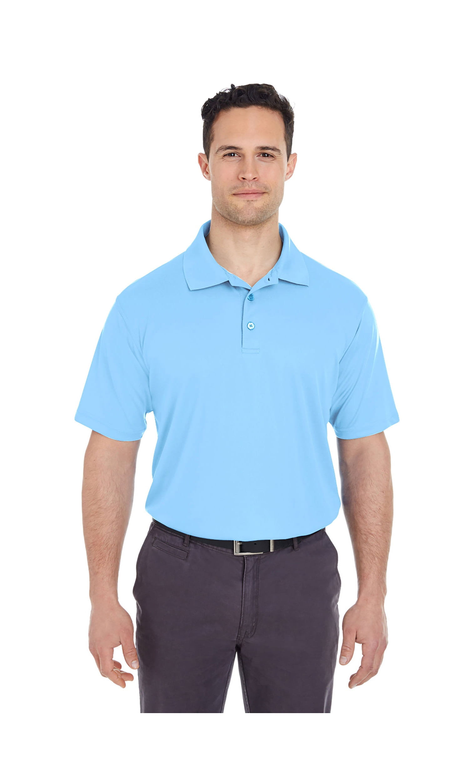 UltraClub Men's Cool & Dry Mesh Pique Polo Shirt, Style 8210 - Walmart.com