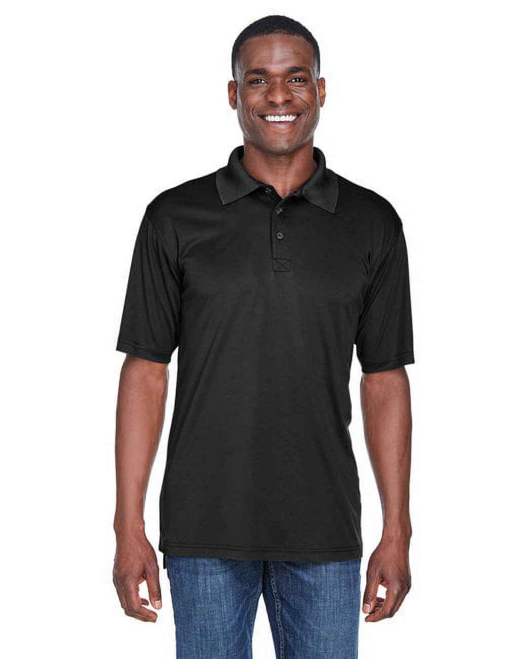 UltraClub Men's Cool & Dry Sport Performance Interlock Polo XL BLACK - Walmart.com