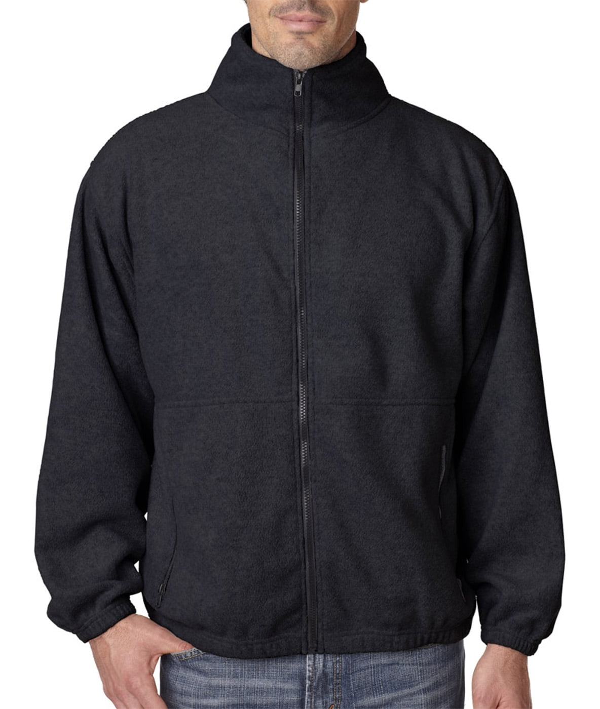 UltraClub Men's Iceberg Fleece Full-Zip Jacket - 8485 - Walmart.com