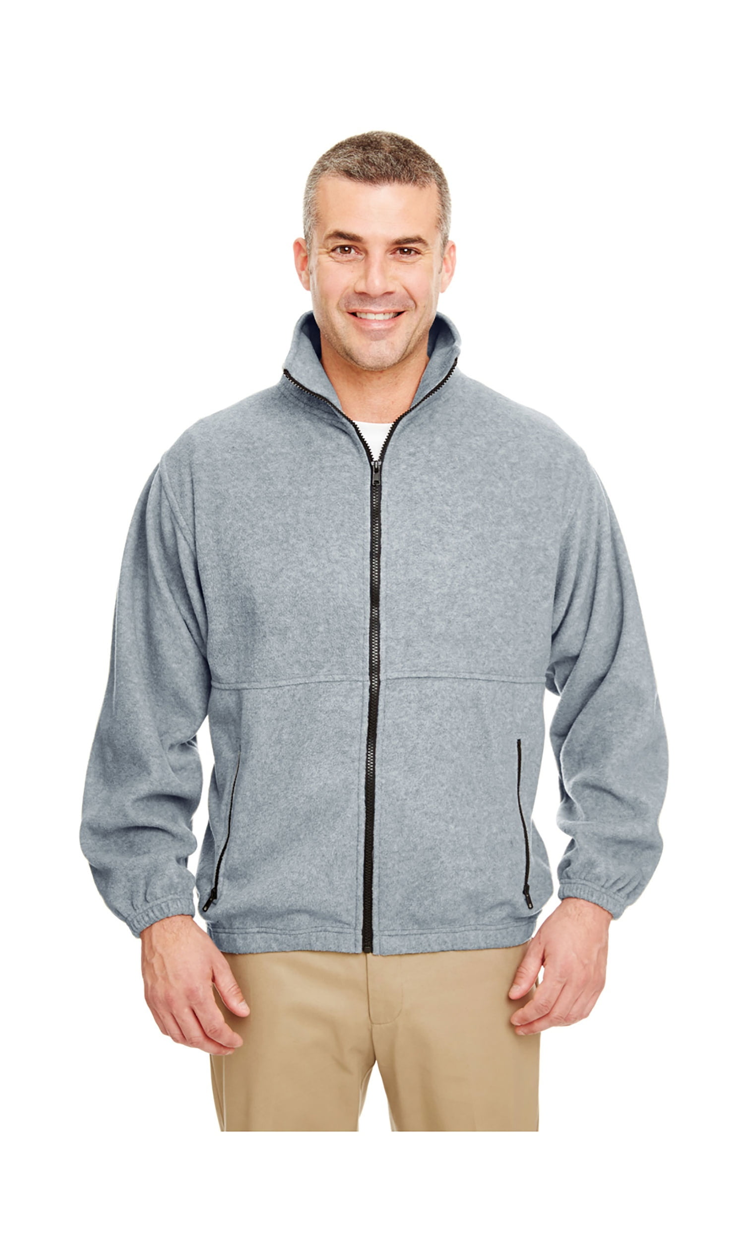 UltraClub Men’s Iceberg Fleece Full-Zip Jacket 8485 - Walmart.com