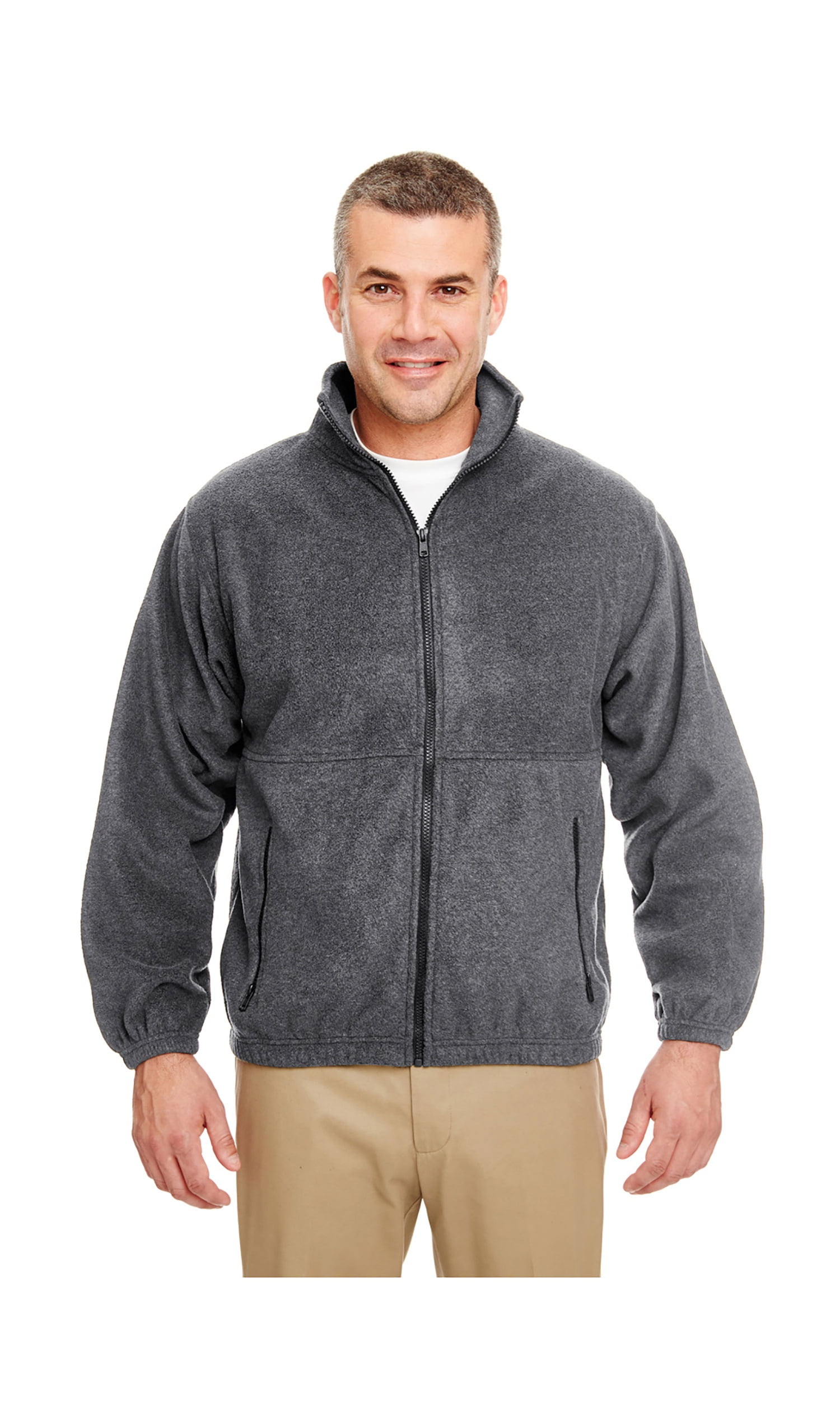 UltraClub Men’s Iceberg Fleece Full-Zip Jacket 8485 - Walmart.com