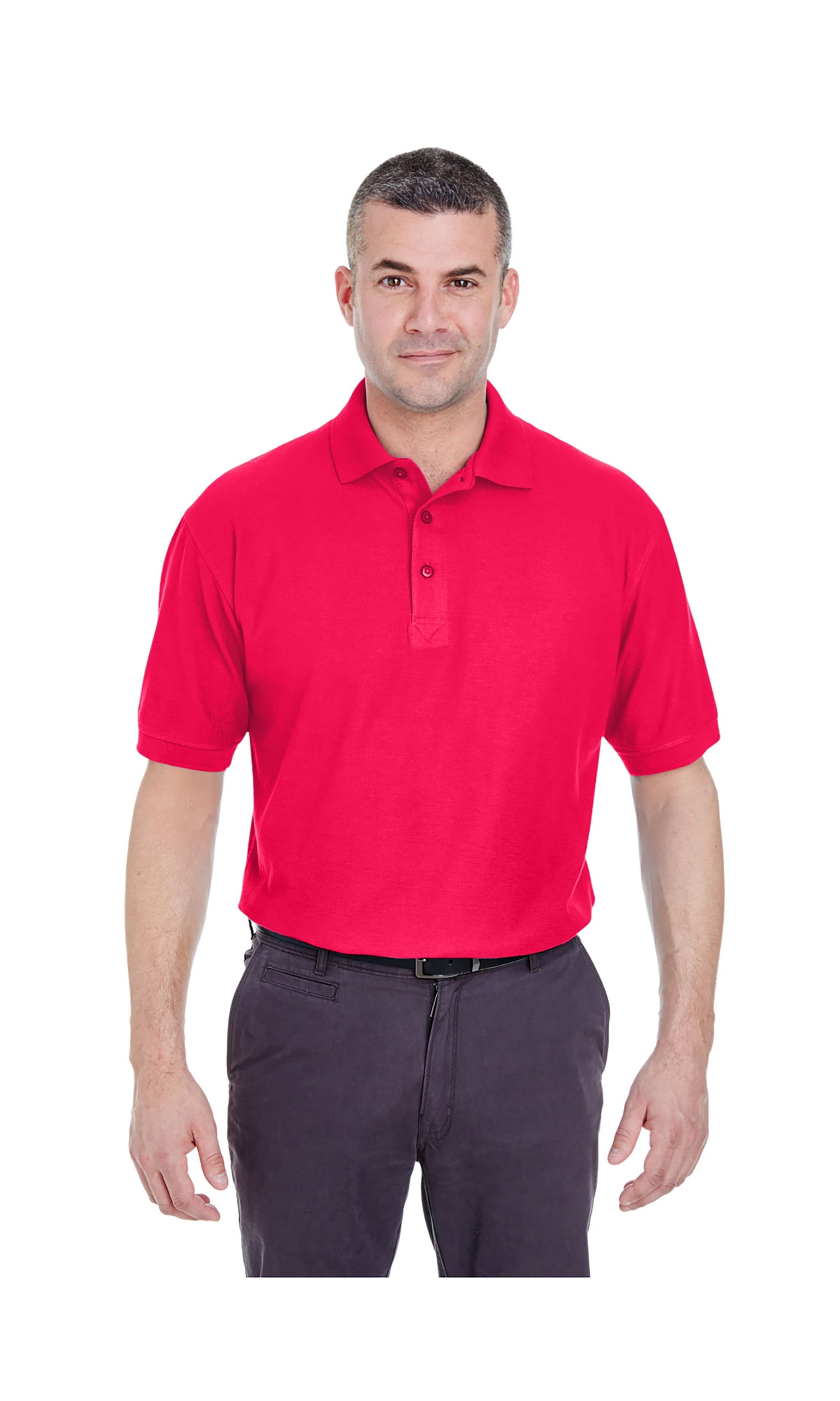 UltraClub Men's Whisper Pique Polo Shirt, Style 8540 - Walmart.com