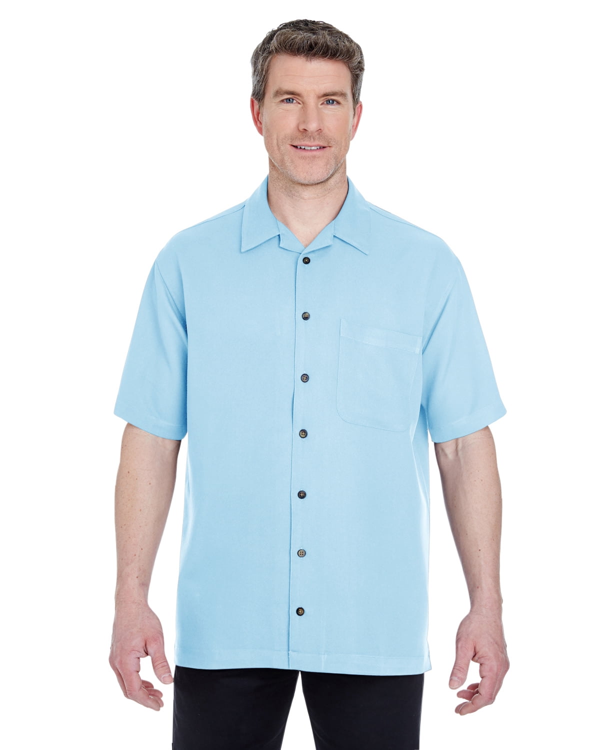 UltraClub Short Sleeve Cabana Breeze Button Down Camp Shirt 8980 ...