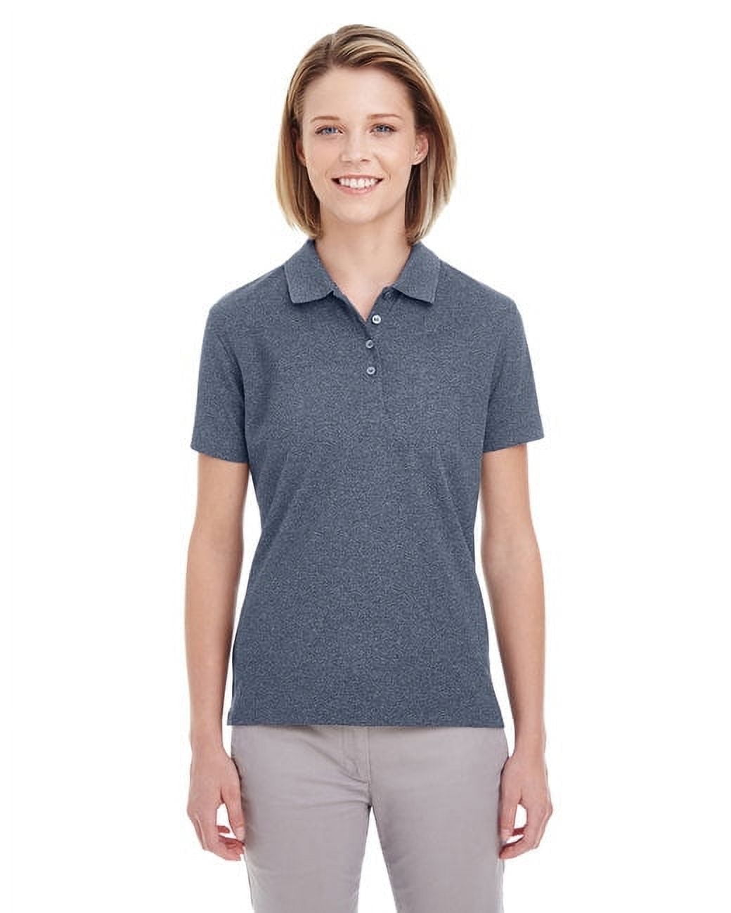 UltraClub UC100W Ladies' Heathered Piqu Polo - Walmart.com