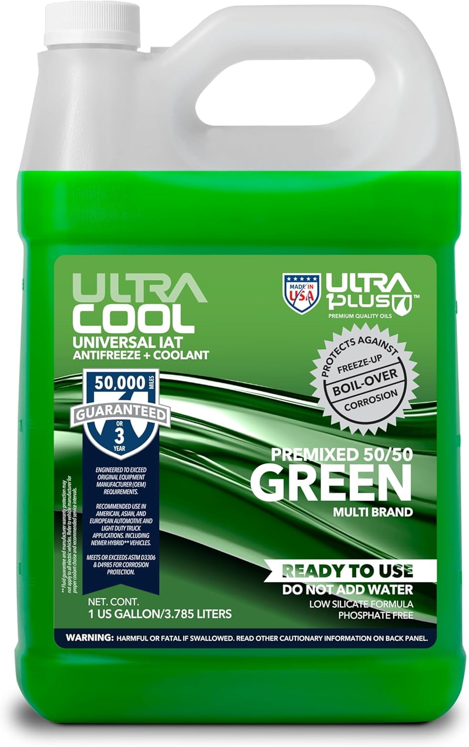 UltraCool Universal Antifreeze + Coolant Green PREMIXED 50/50 (1 Gallon - 4 QTS) - Walmart.com
