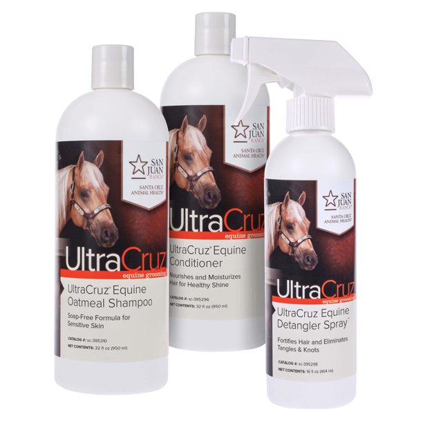 UltraCruz Equine Oatmeal Horse Shampoo & Conditioner Bundle, 32 oz Each ...