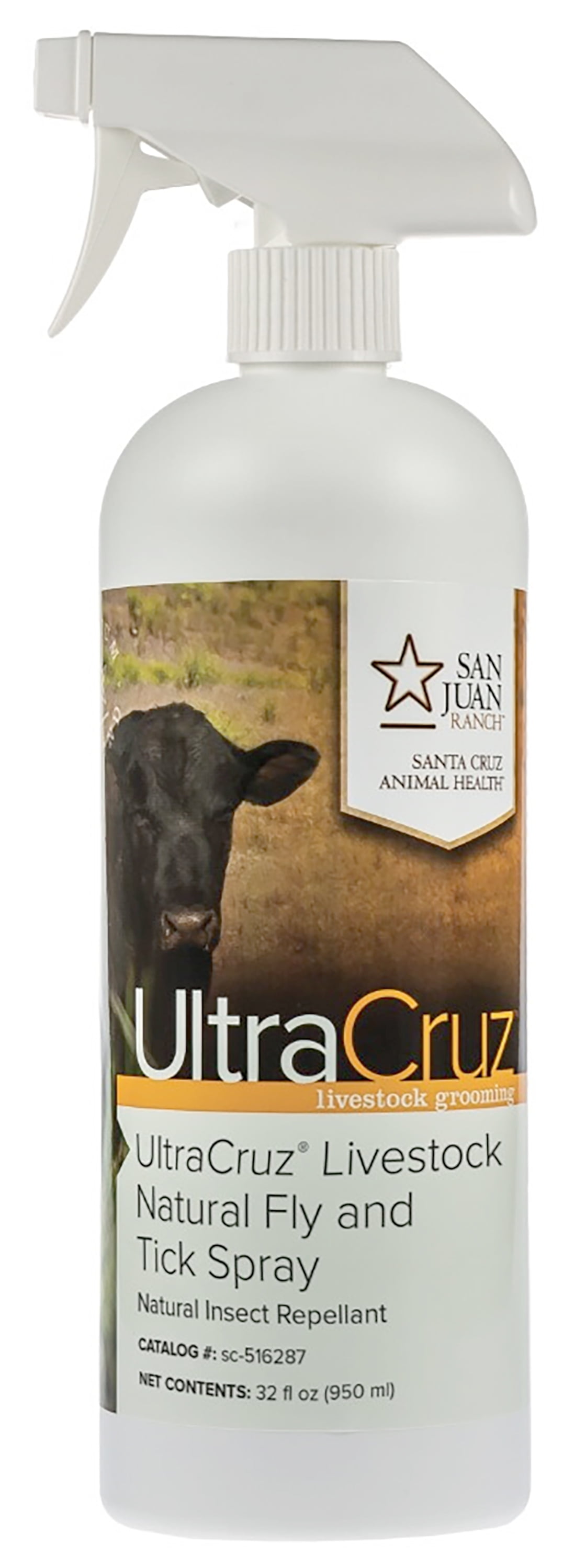 UltraCruz Natural Livestock Fly and Tick Spray, Safe Peppermint ...
