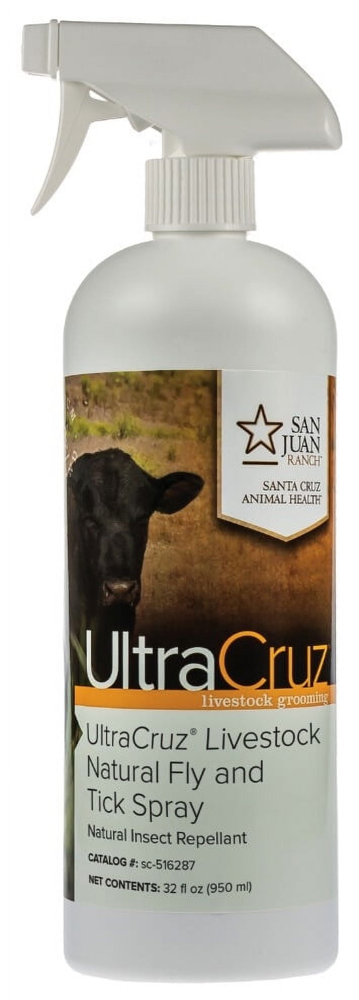 UltraCruz Natural Livestock Fly and Tick Spray, Safe Peppermint ...