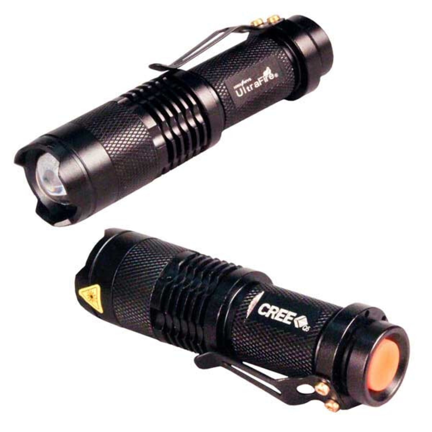 UltraFire Mini Cree LED Pocket Flashlight, 300 Lumens, Adjustable Focus ...