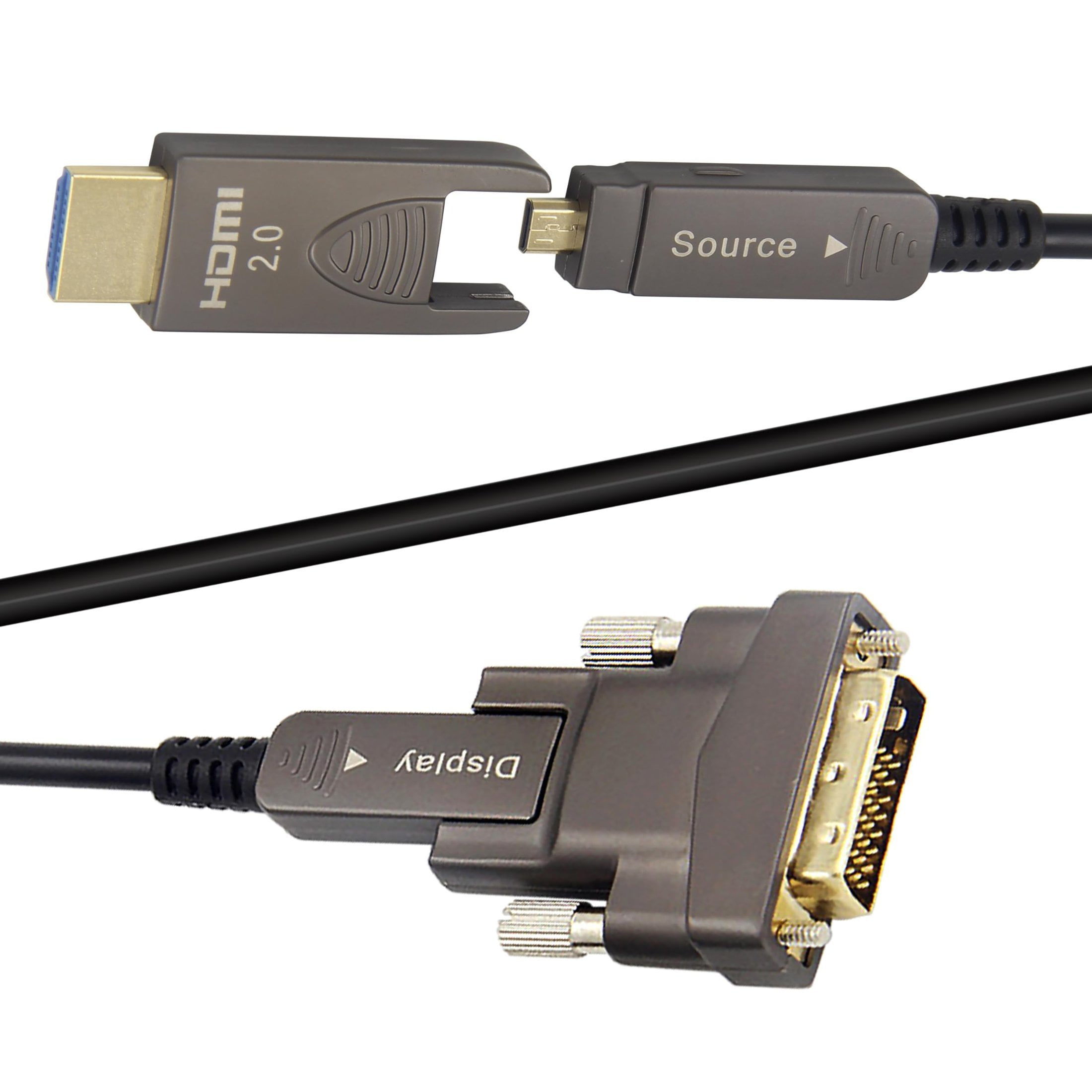 UltraFlex 20ft 4K HDMI DVI Fiber Optic Cable for Projector and Gaming ...