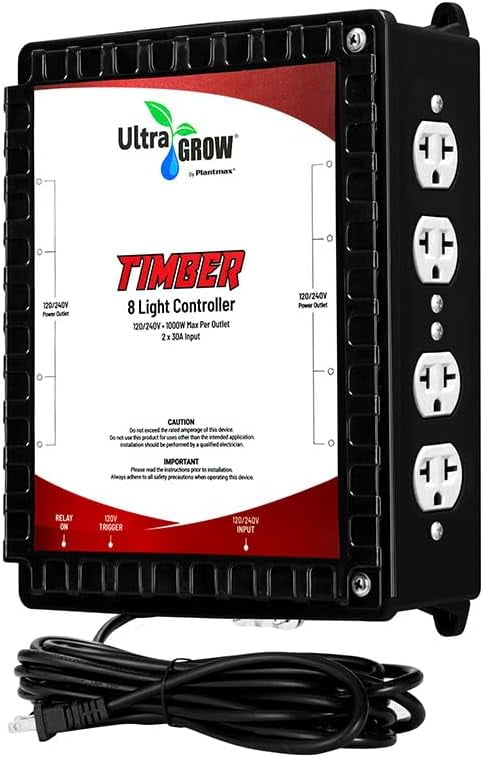 UltraGrow – Timber 8 Light Controller with 120V Trigger Cord to Control ...