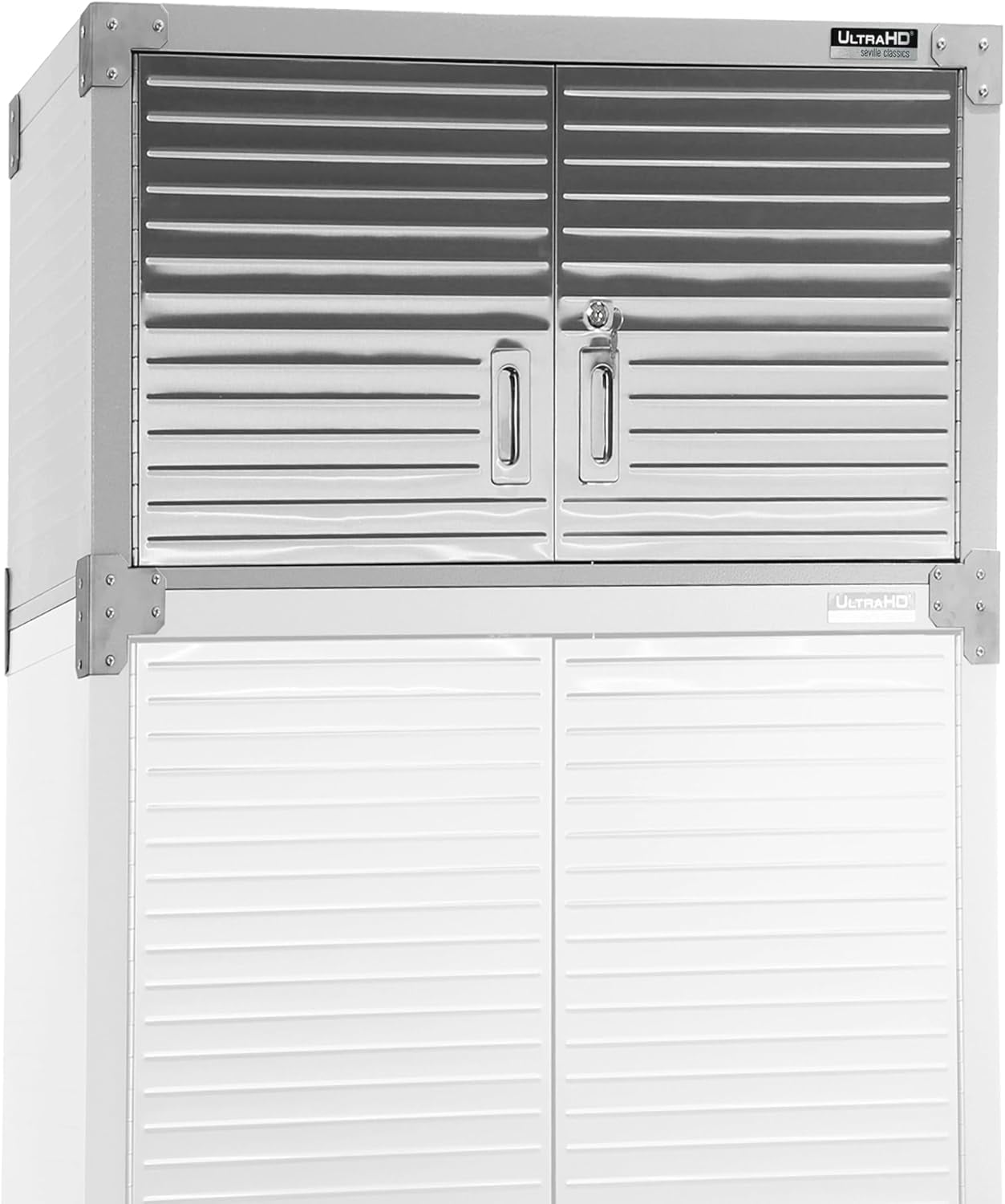 UltraHD Heavy Duty Mega Solid Steel Metal 2-Door Lockable Stacker Wall ...