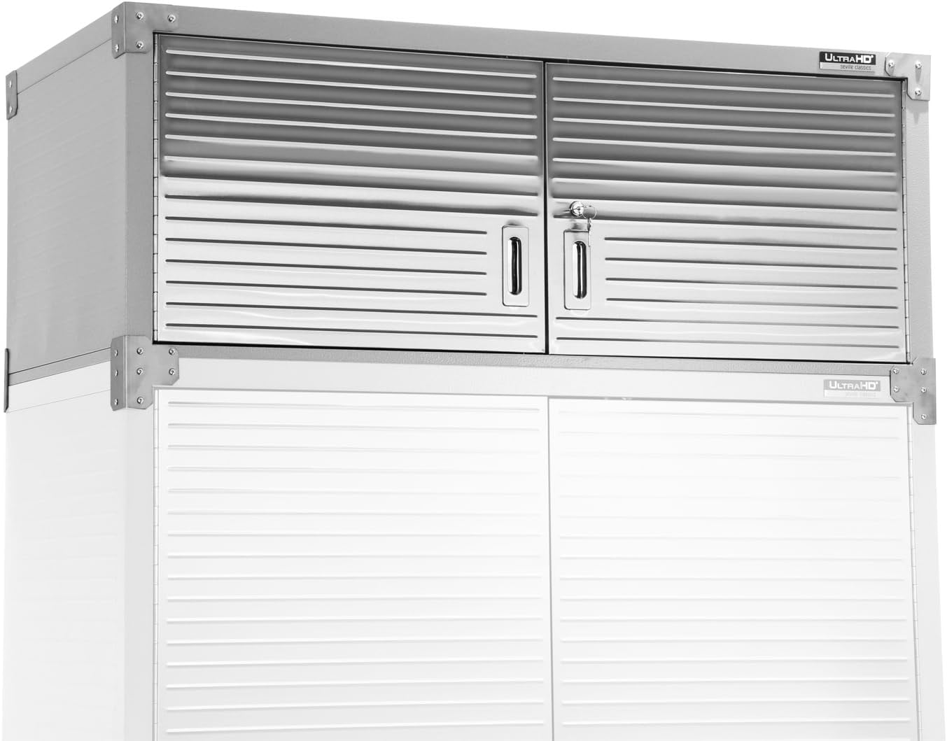 UltraHD Heavy Duty Mega Solid Steel Metal 2-Door Lockable Stacker Wall ...
