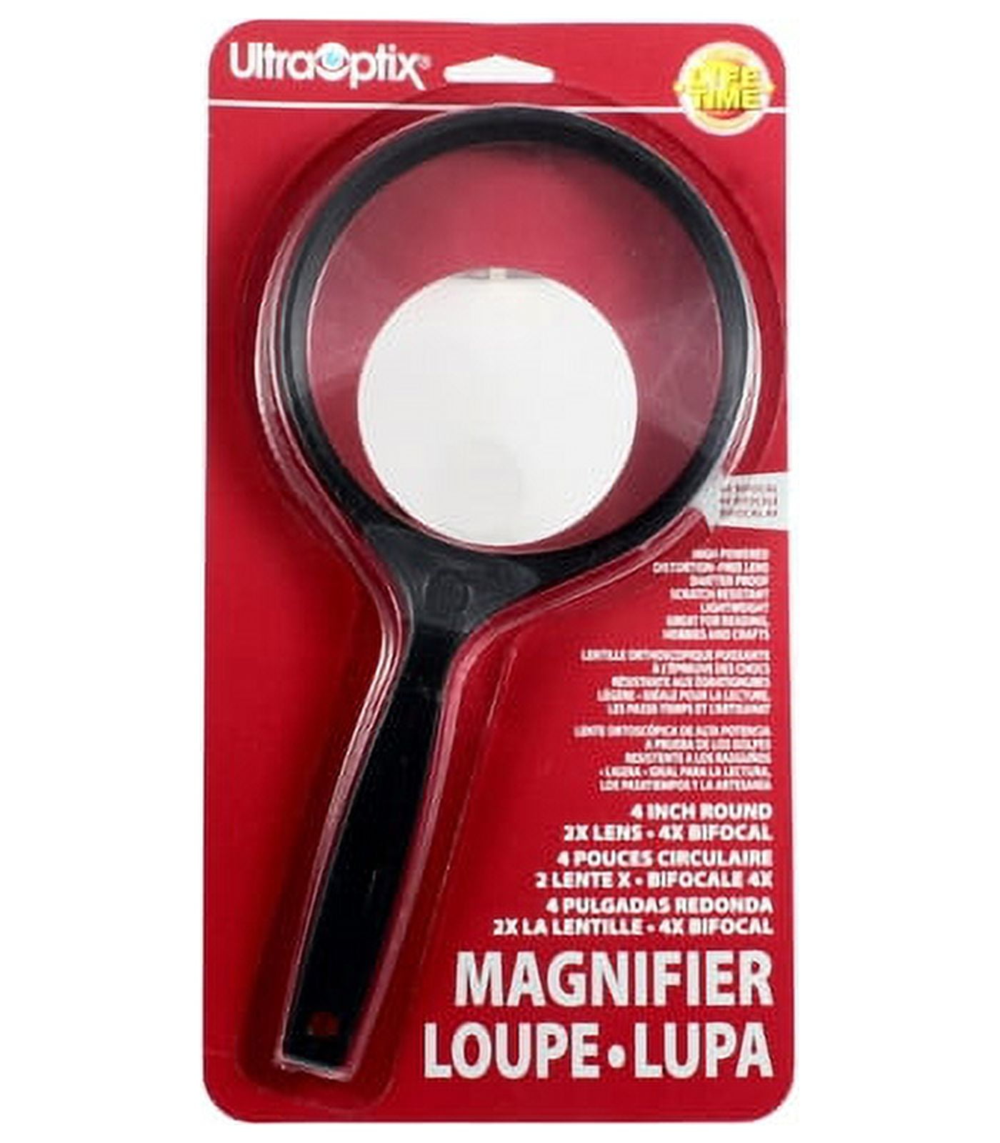 UltraOptix Round Magnifer, - 2x with 4x bifocal - Walmart.com