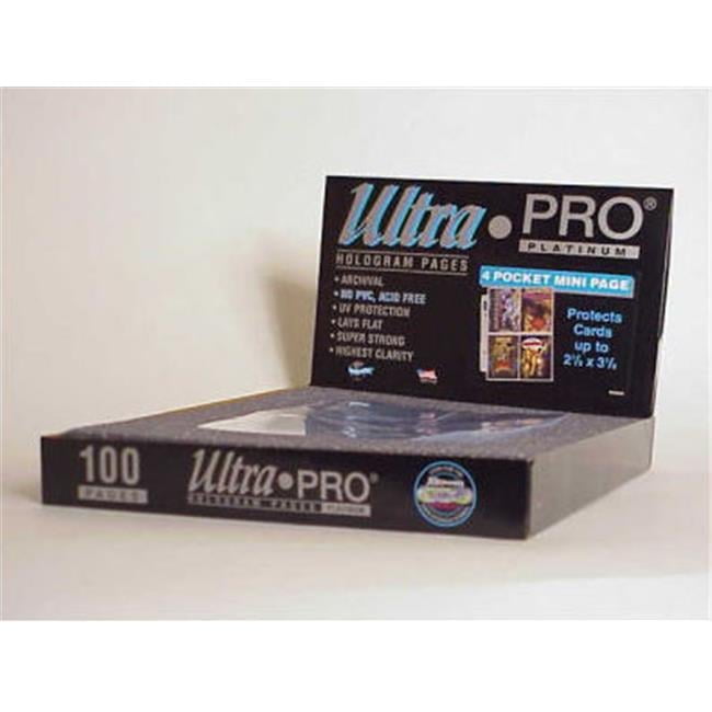UltraPro UltraPro 4 Pocket Mini Pages for small albums- 100ct - Walmart.com