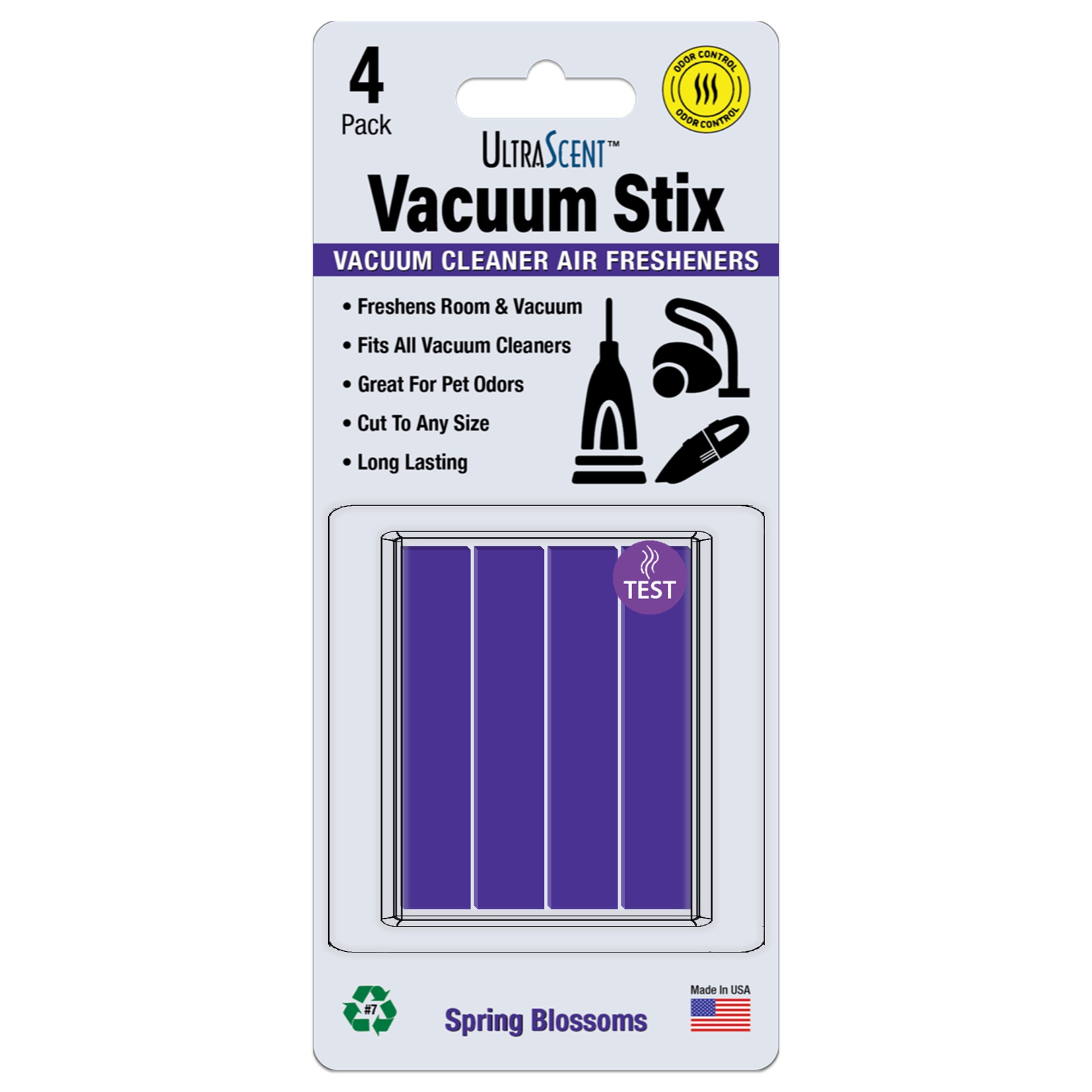 UltraScent Vacuum Stix Vacuum Deodorizer Sticks for All Vacuums, Long ...