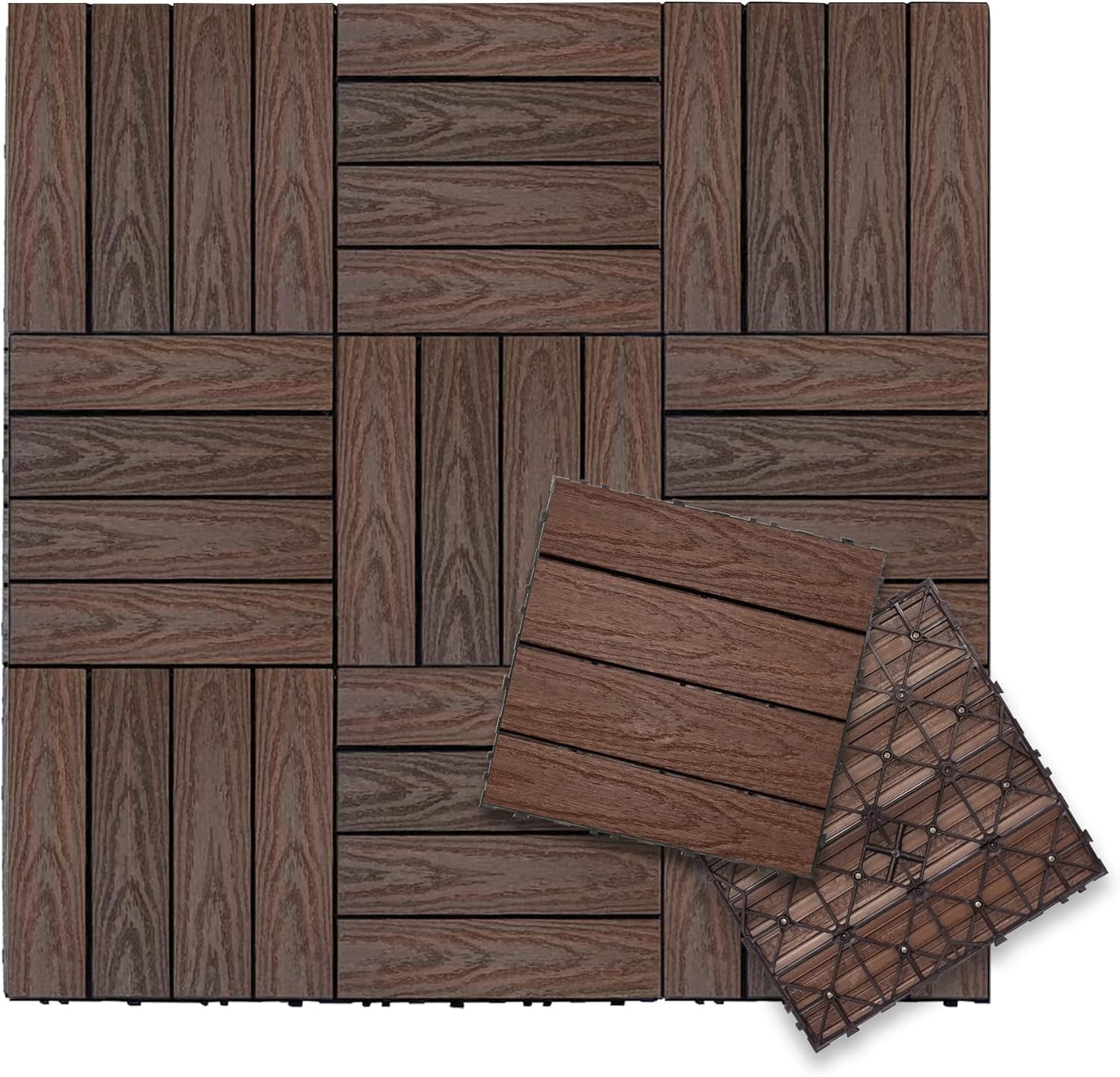 UltraShield Naturale 1 ft. x 1 ft. Quick Deck Outdoor Composite Deck ...